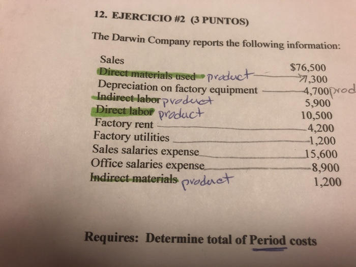 Solved The Darwin Company reports the following information: | Chegg.com
