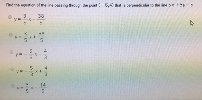 Solved Find The Equation Of The Line Passing Through The