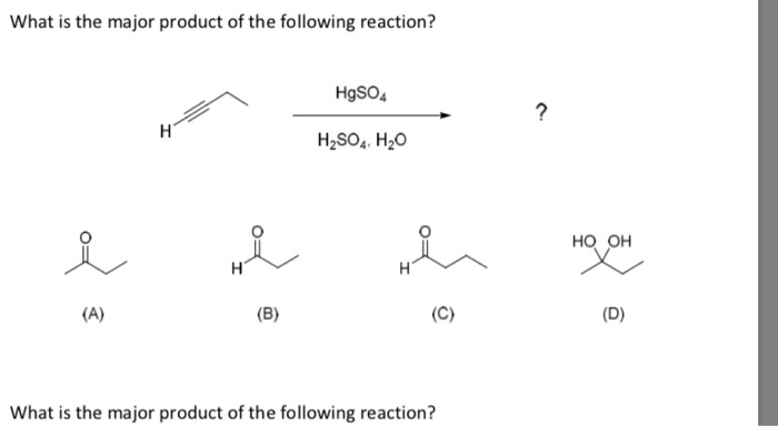 Solved What is the major product of the following reaction? | Chegg.com