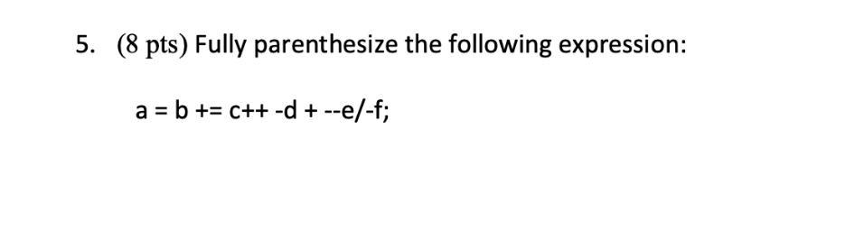 Solved Below is C precedence order table NOTE: This chart is | Chegg.com