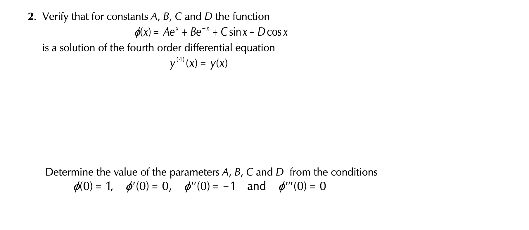 Solved 2. Verify that for constants A,B,C and D the function | Chegg.com
