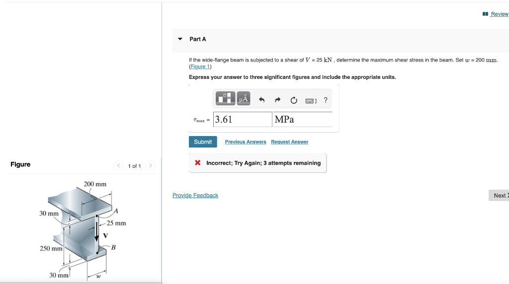 Solved Figure 30 mm 250 mm 30 mm 200 mm -25 mm V B 1 of 1 | Chegg.com