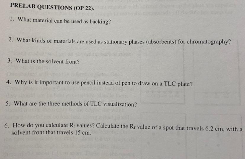 Solved PRELAB QUESTIONS (OP 22). 1. What material can be | Chegg.com