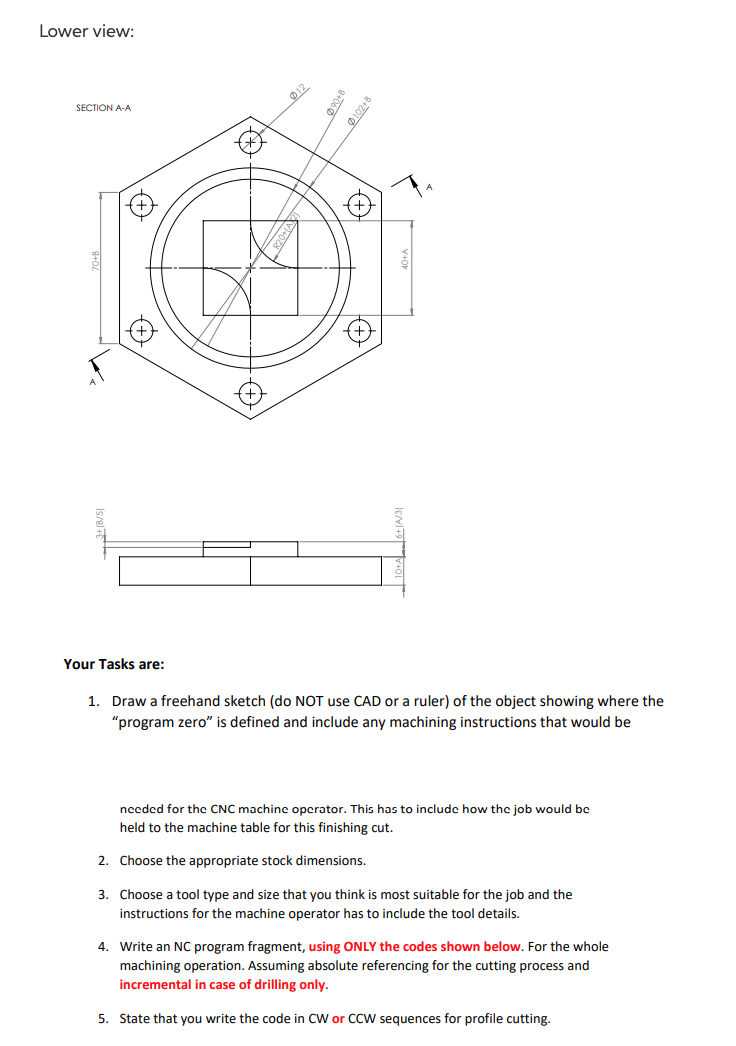 Create a CNC milling program and simulate the | Chegg.com