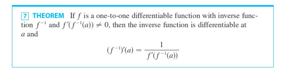 Solved 7 THEOREM If f is a one-to-one differentiable | Chegg.com
