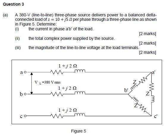 Solved Question 3 (a) A 380-V (line-to-line) three-phase | Chegg.com