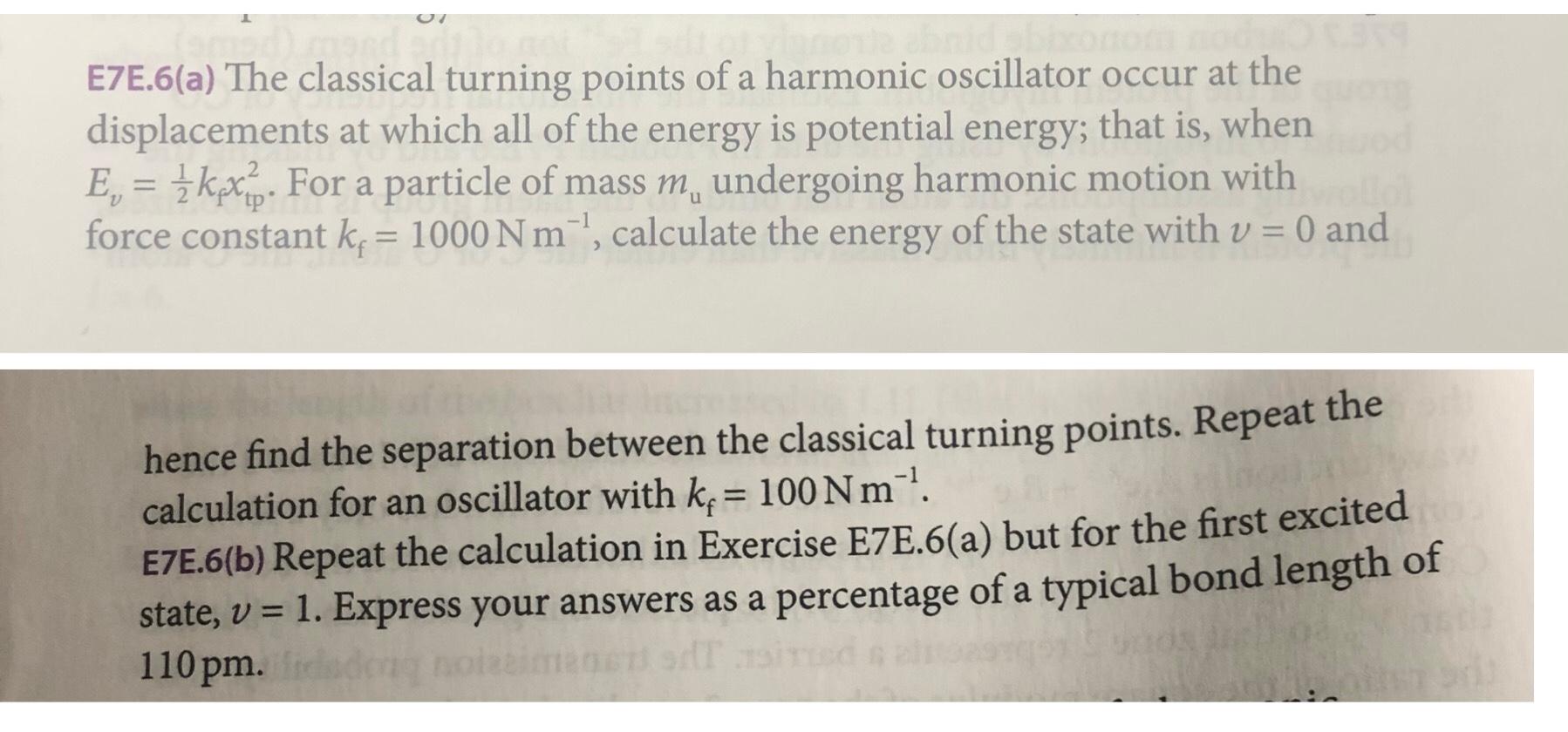 Solved 07 E7E.6(a) The classical turning points of a | Chegg.com