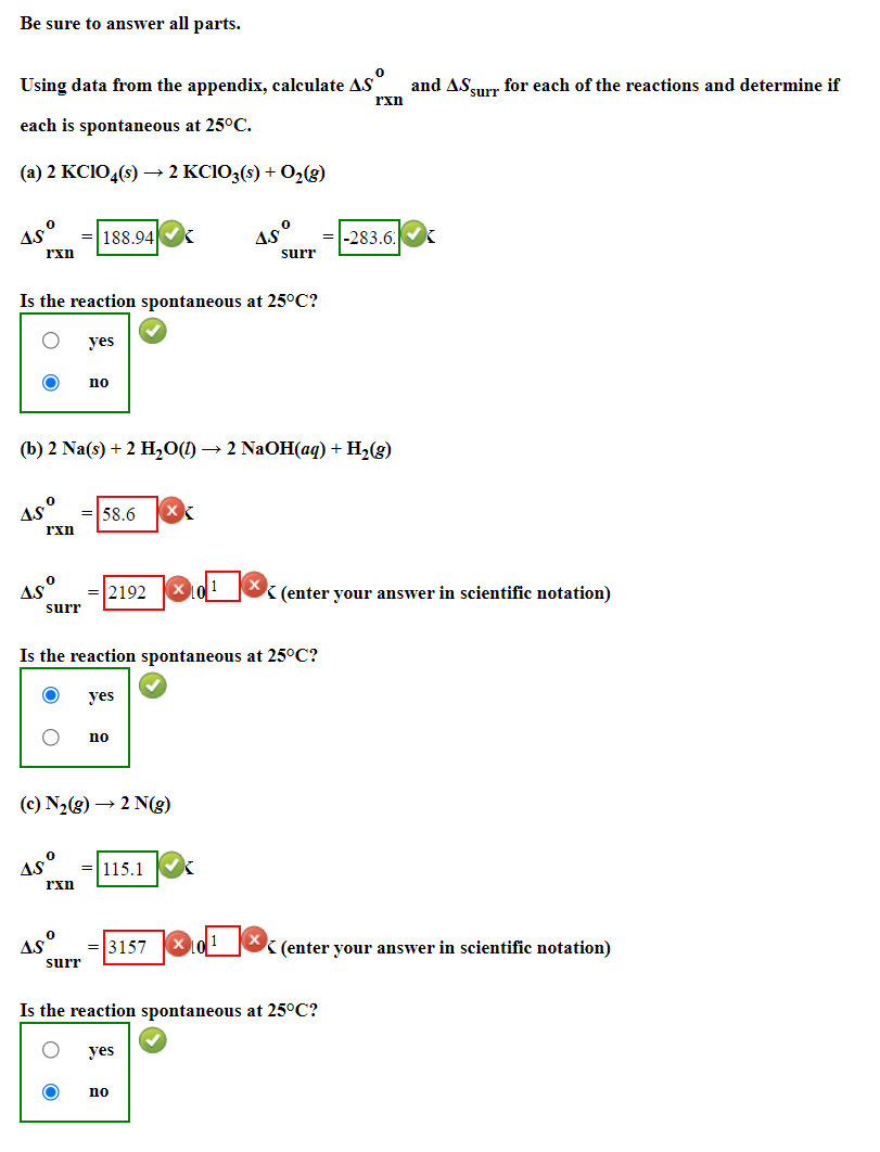 Solved Using data from the appendix, calculate ΔSrxn 0 and | Chegg.com