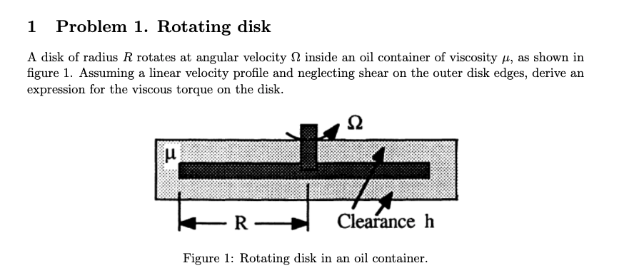1 Problem 1. Rotating disk A disk of radius R rotates | Chegg.com