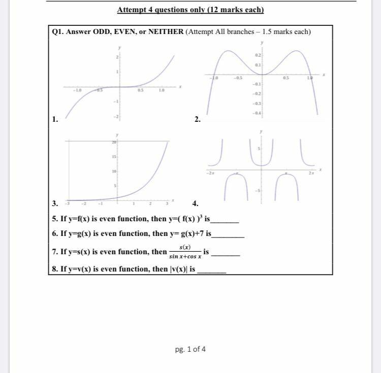 Solved Attempt 4 questions only (12 marks each) Q1. Answer | Chegg.com