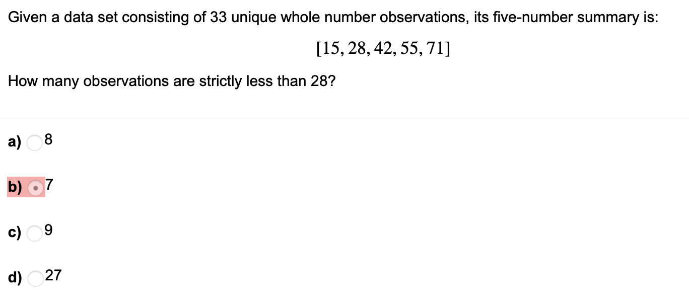 Solved Given a data set consisting of 33 unique whole number | Chegg.com