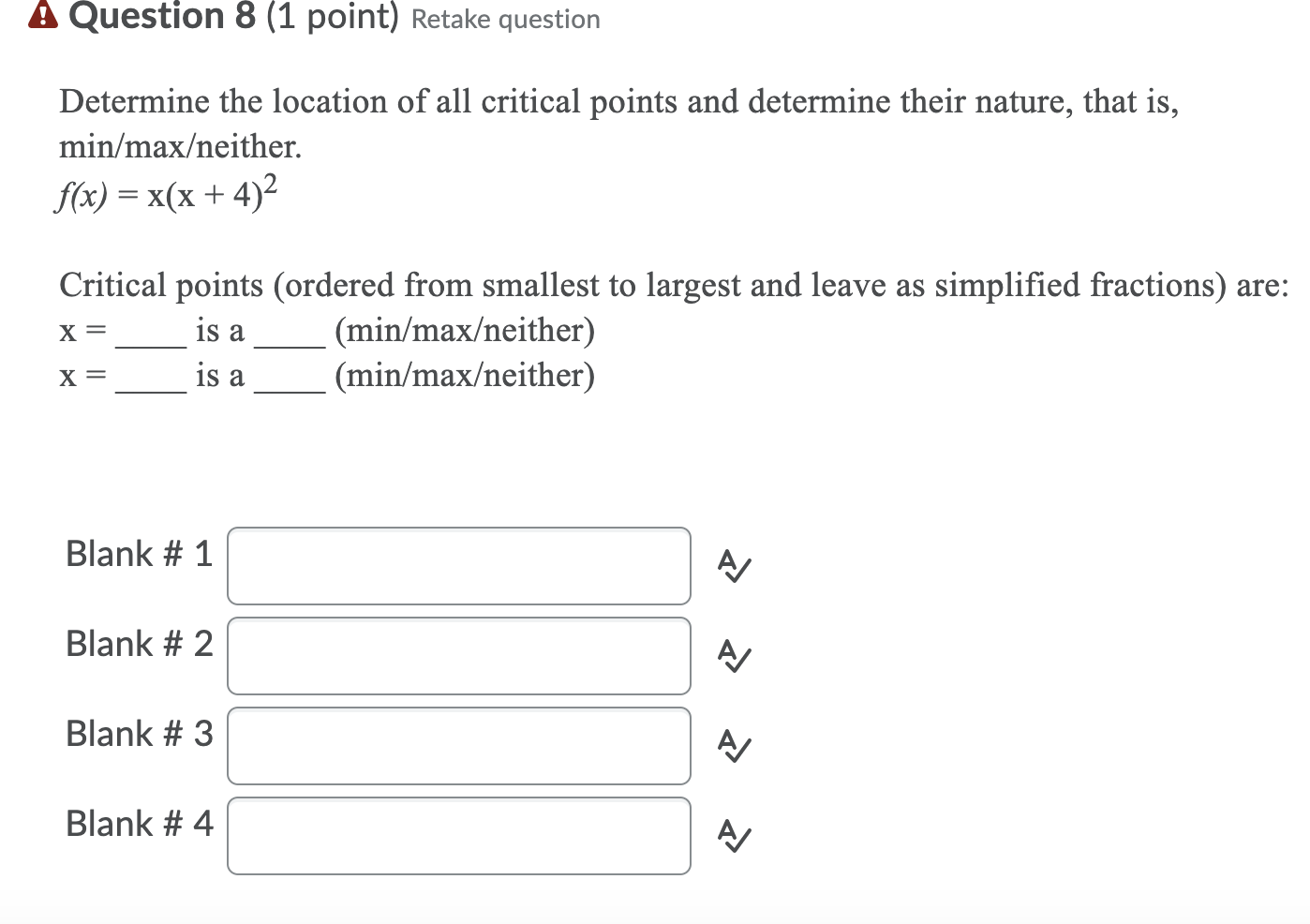 Solved A Question 9 (1 point) Retake question Determine the | Chegg.com