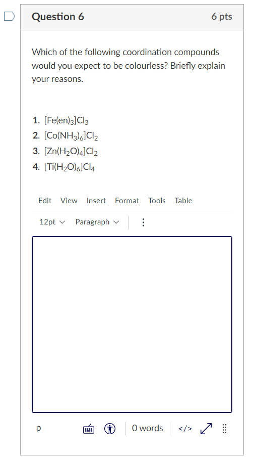 Solved Which of the following coordination compounds would | Chegg.com
