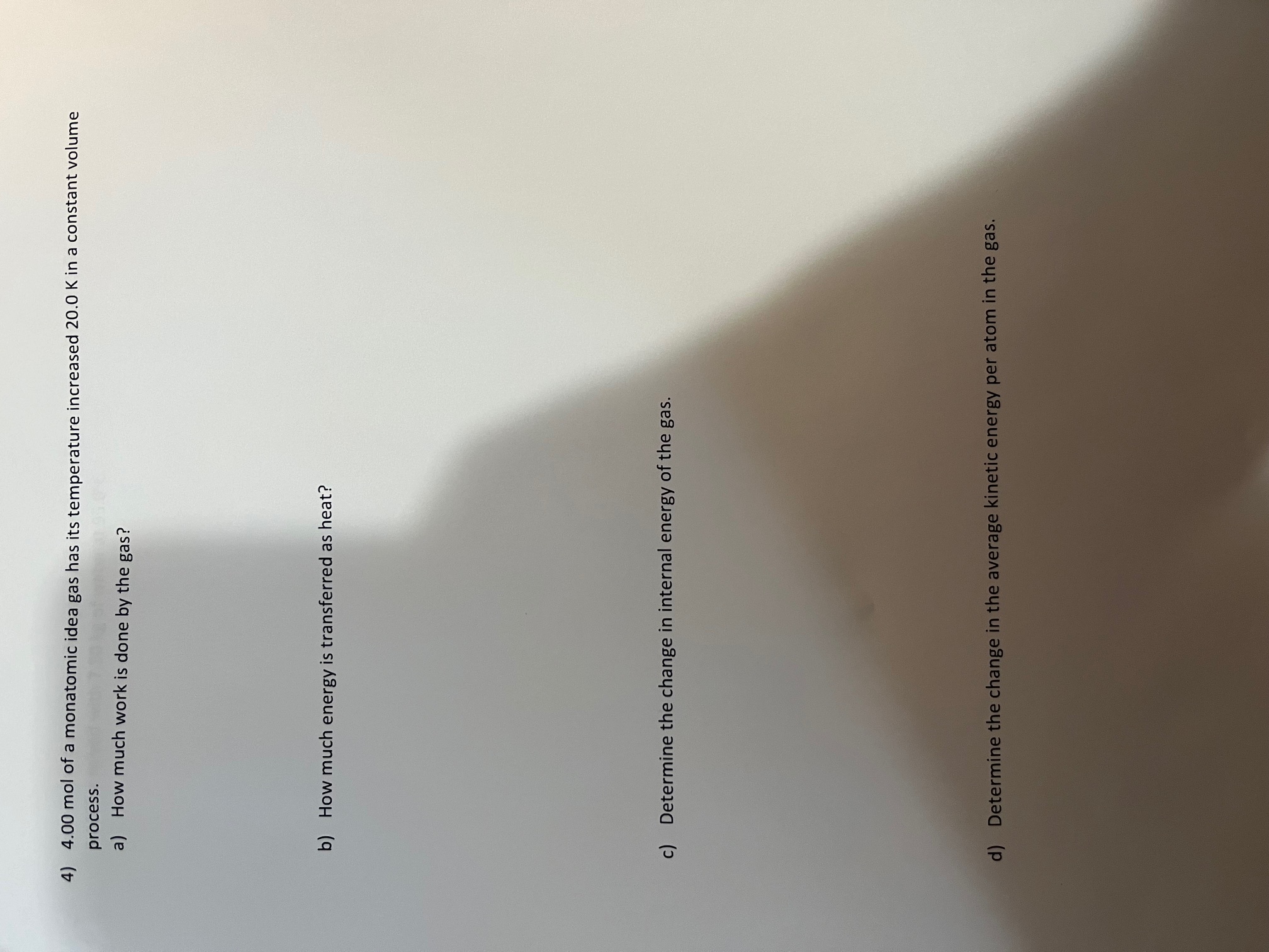 Solved 4.00mol of a monatomic idea gas has its temperature | Chegg.com