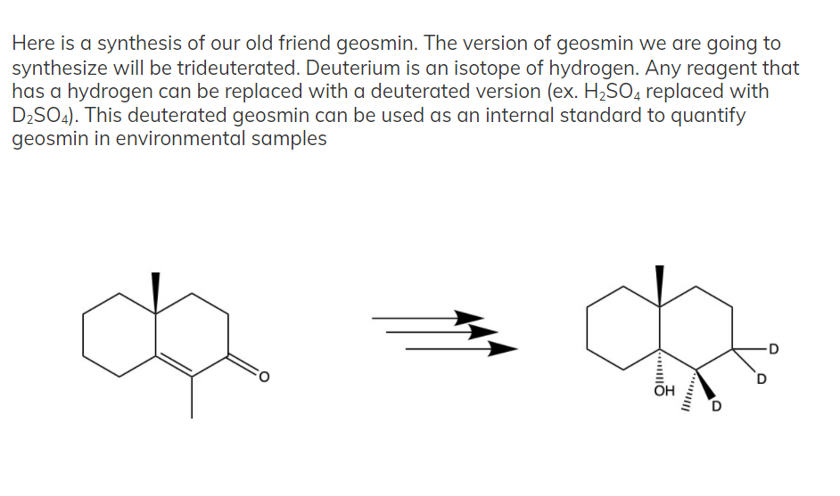Solved Here is a synthesis of our old friend geosmin. The | Chegg.com