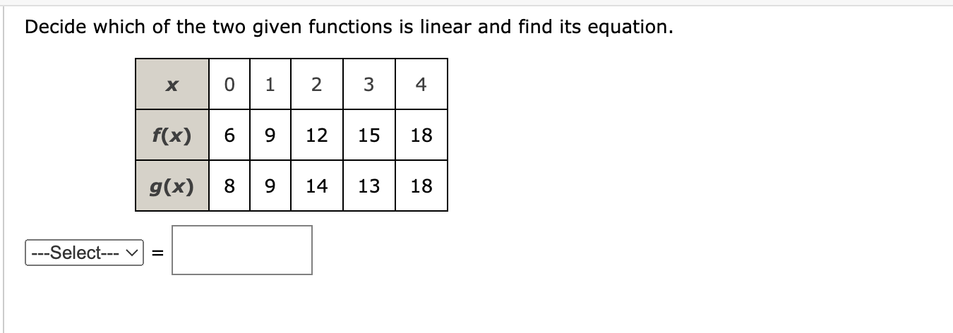 Solved Decide which of the two given functions is linear and | Chegg.com