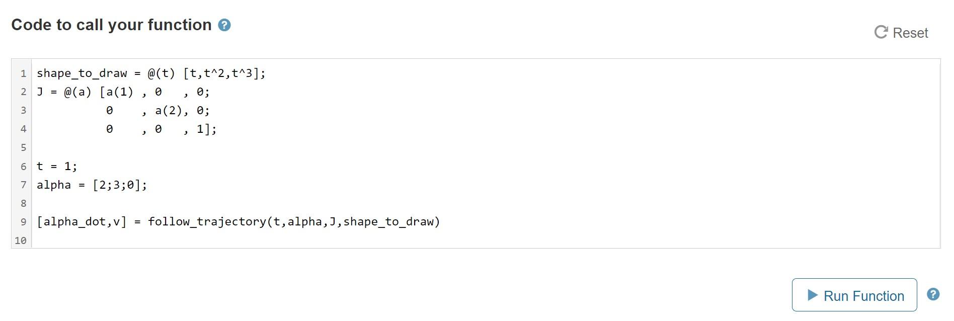 Solved Function C Reset MATLAB Documentation = 1 function | Chegg.com