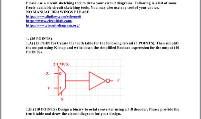 Solved Please Use A Circuit Sketching Tool To Draw Your