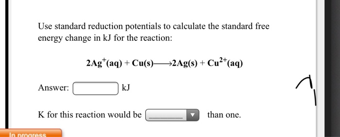 Solved Use standard reduction potentials to calculate the | Chegg.com Solved Use standard reduction potentials to calculate the | Chegg.com