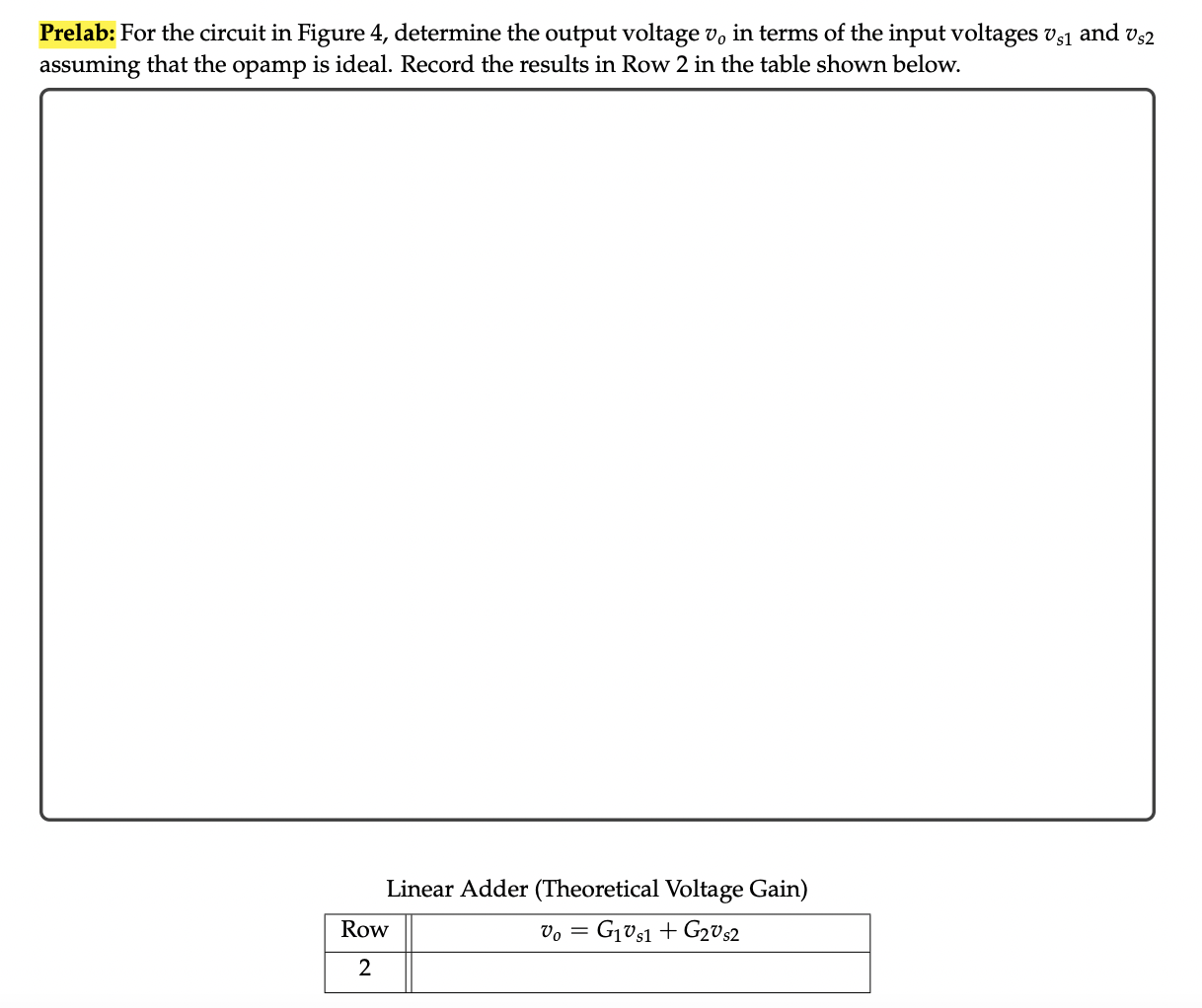 Solved 3 Opamp as a Linear Adder For the rest of the | Chegg.com