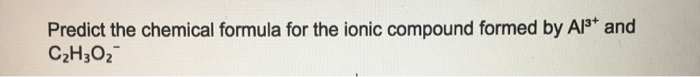 Solved: Predict The Chemical Formula For The Ionic Compoun... | Chegg.com