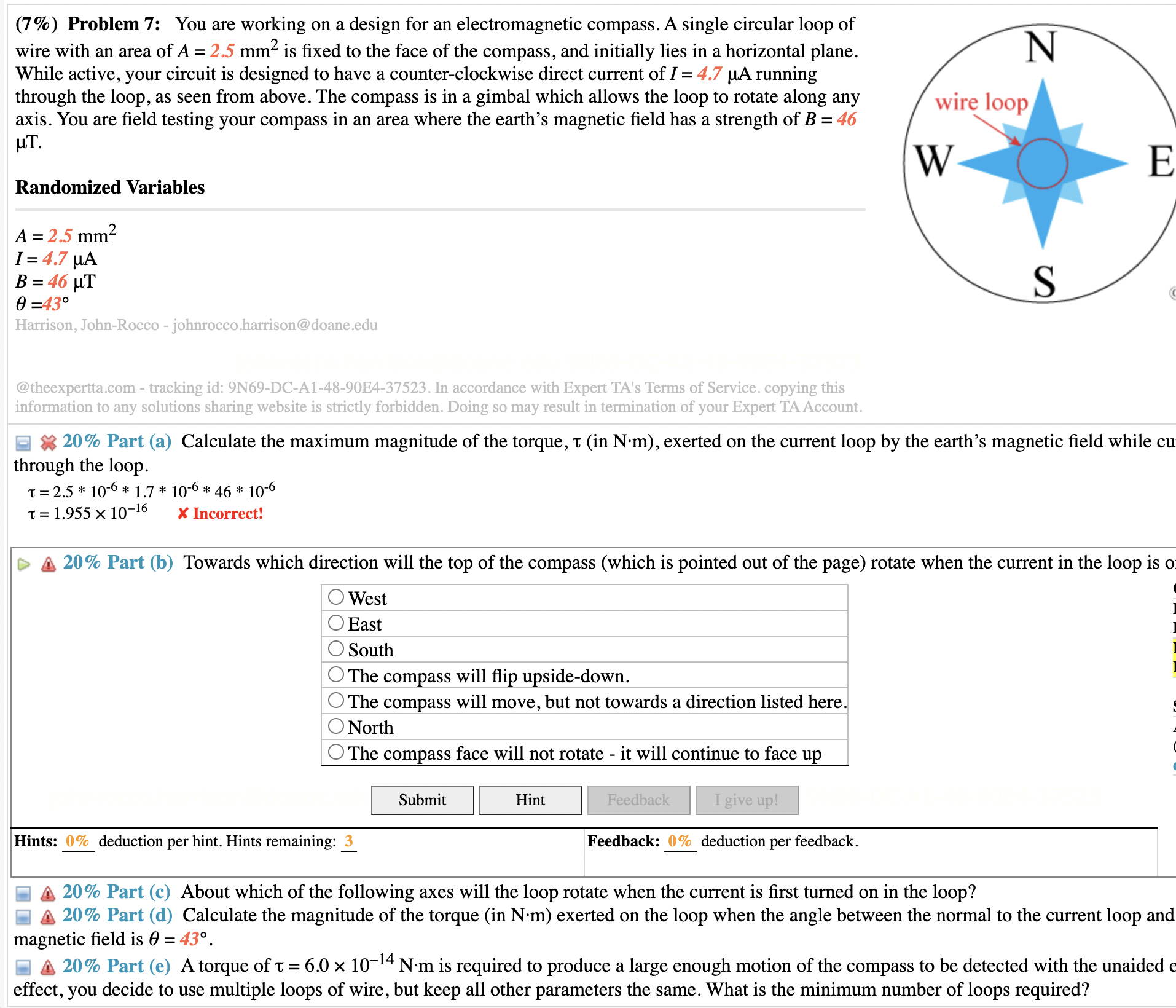 [Solved]: (7 %) Problem 7: You are working on a design for
