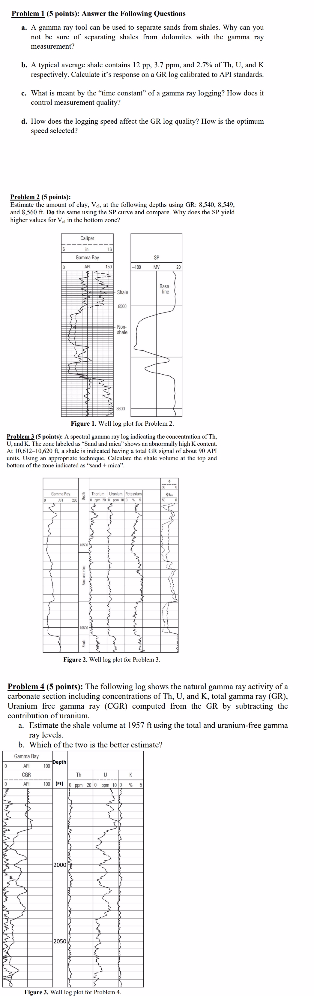 Solved it is well logging course. if it is true i will thumb | Chegg.com