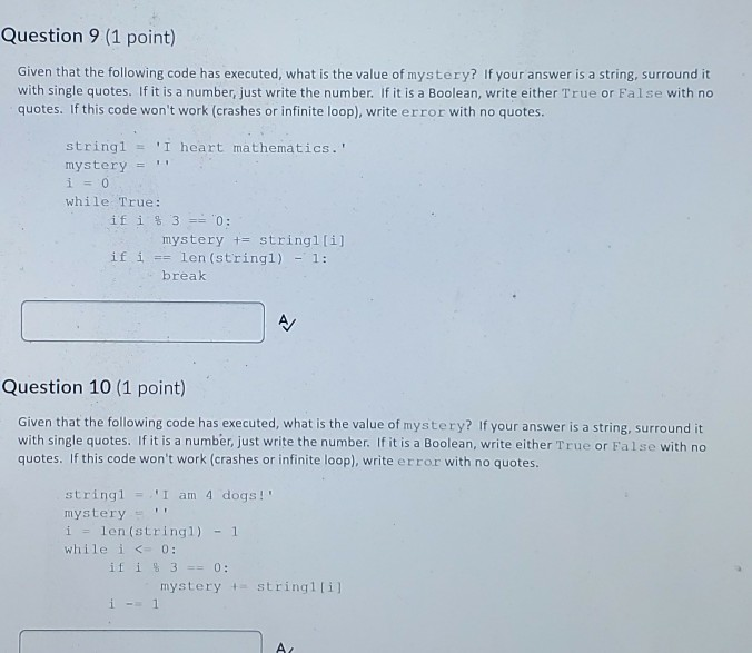 Solved Question 1 (1 point) Given the following code has | Chegg.com