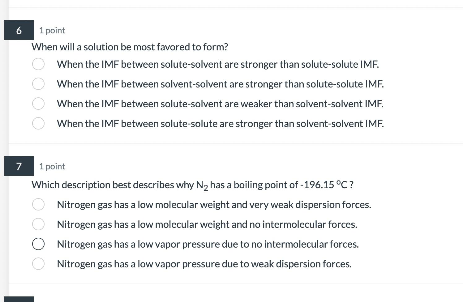 Solved When will a solution be most favored to form? When | Chegg.com