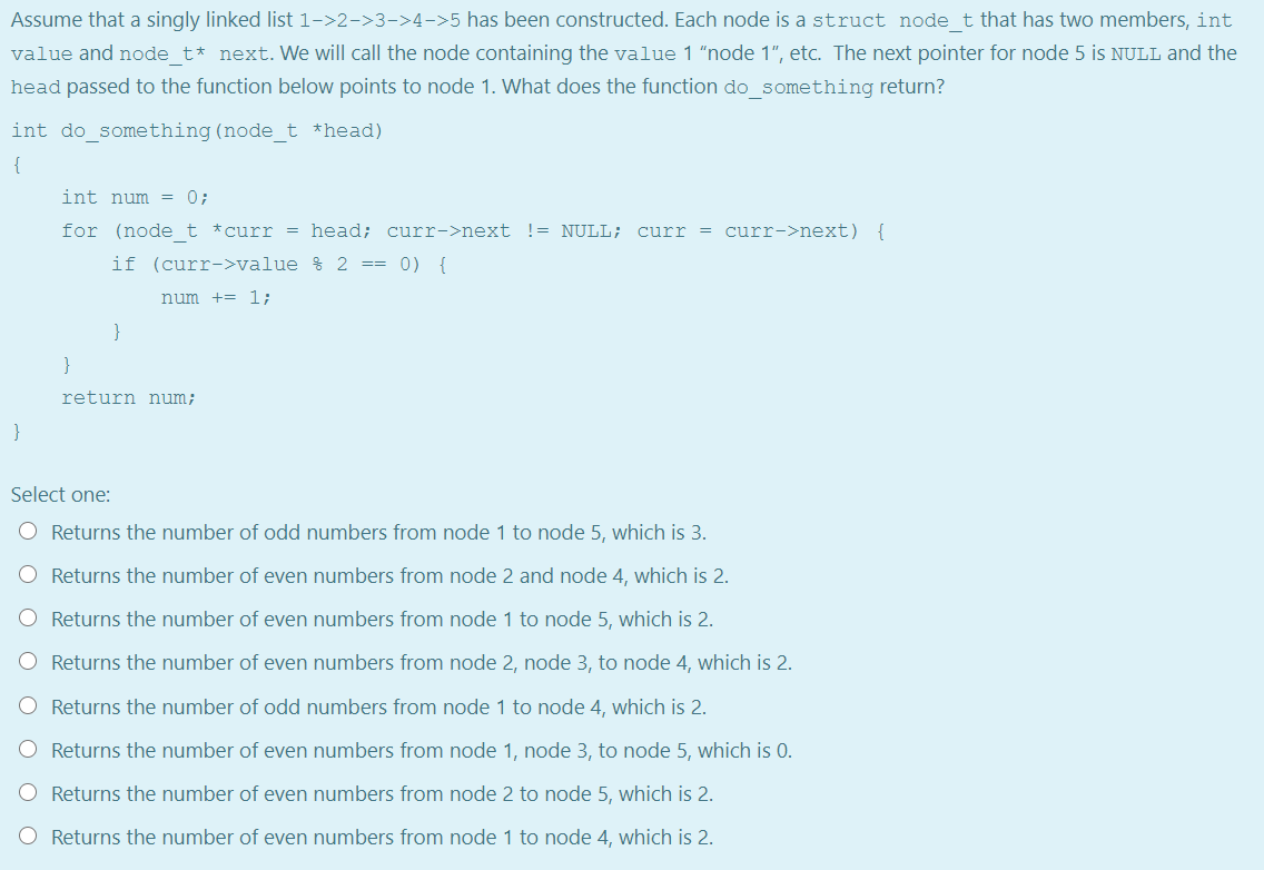 Solved Assume that a singly linked list 1->2->3->4->5 has | Chegg.com