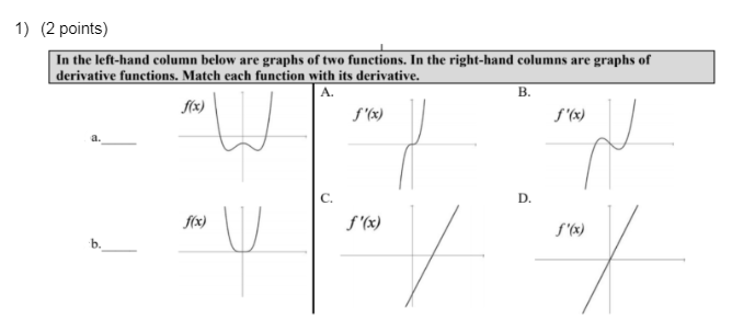 Solved 1) (2 points) In the left-hand column below are | Chegg.com