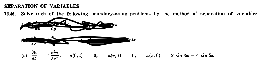Solved SEPARATION OF VARIABLES 12.46. Solve each of the | Chegg.com