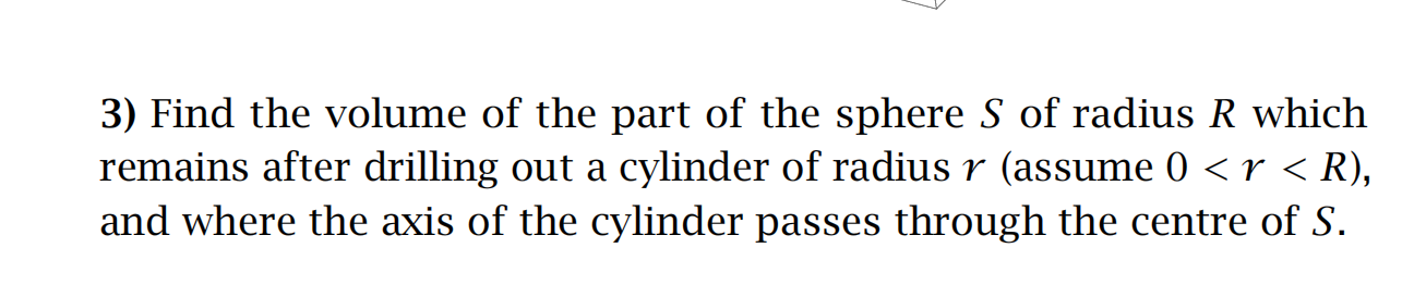 Solved 3) Find the volume of the part of the sphere S of | Chegg.com