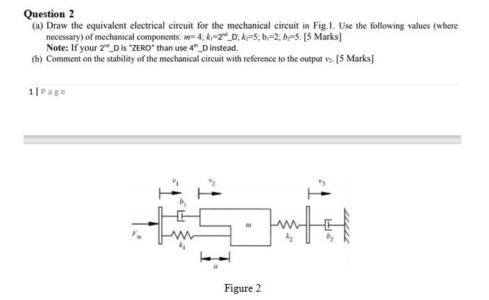 Solved Question 2 (a) Draw the equivalent electrical circuit | Chegg.com