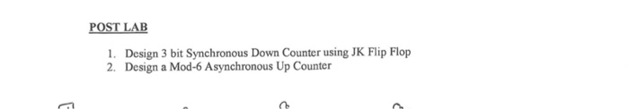 Solved Design 3 bit Synchronous Down Counter using JK Flip | Chegg.com