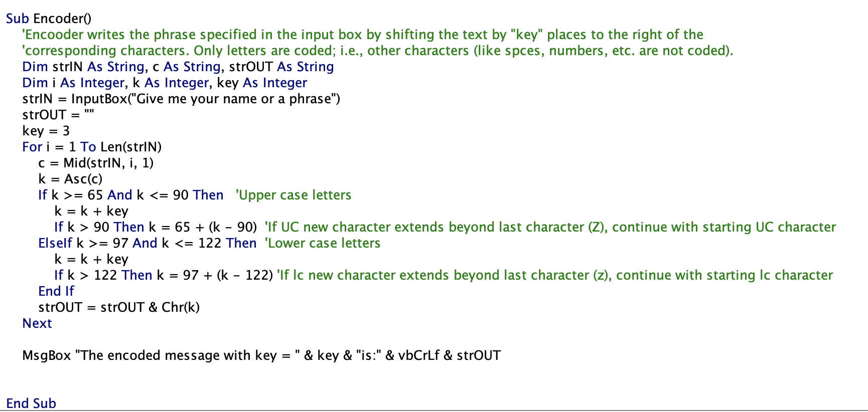 Solved Using the ENCODER sub in the above picture, write the | Chegg.com
