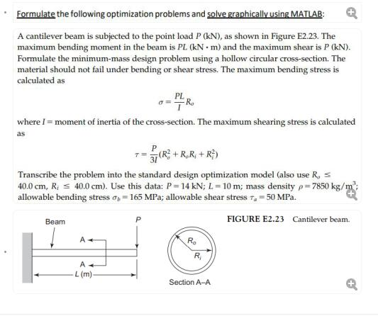 Solved Formulate the following optimization problems and | Chegg.com