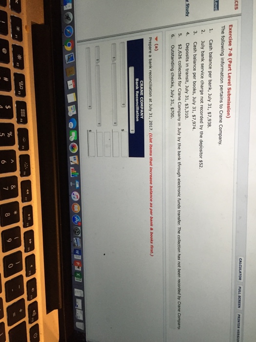 Solved CES Exercise 7-8 (Part Level Submission) The | Chegg.com