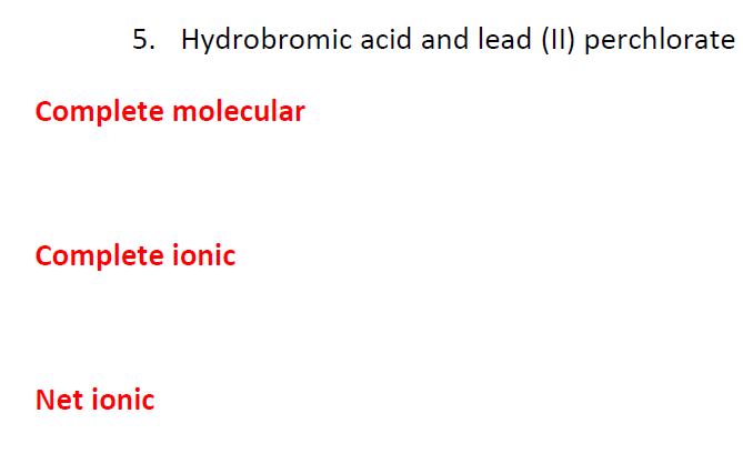 Solved Write the balanced molecular, complete ionic and | Chegg.com
