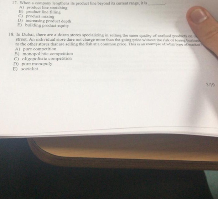 Solved 17. When a company lengthens its product line beyond | Chegg.com
