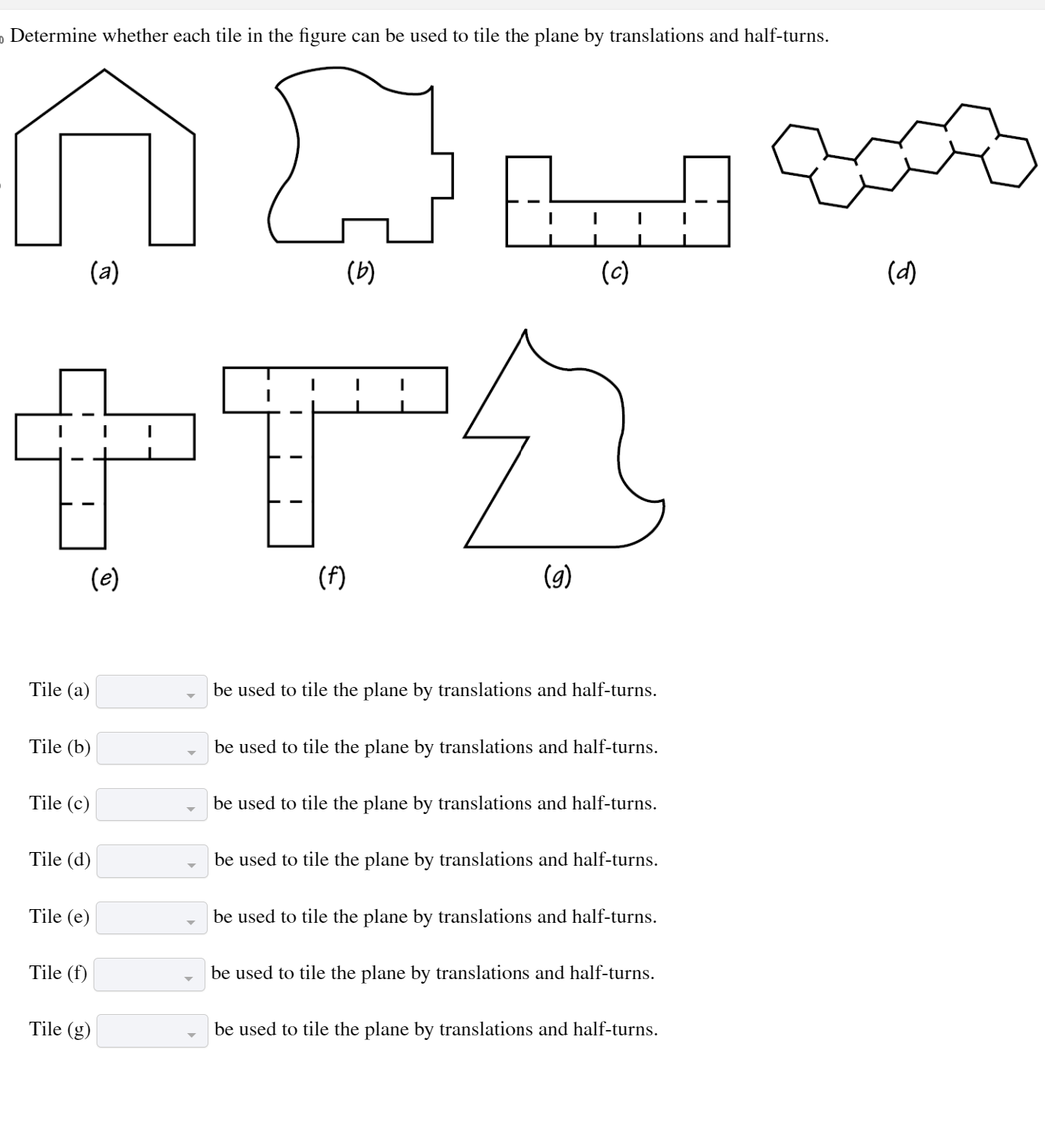 Determine whether each tile in the figure can be used | Chegg.com