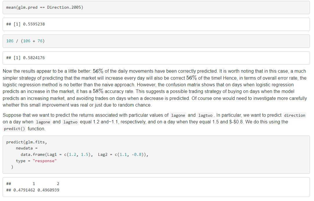 Solved 4.7.2 Logistic Regression Submit:The smallest p-value | Chegg.com