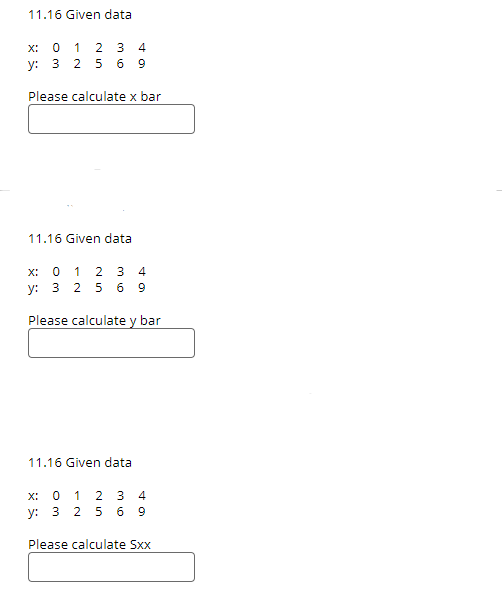 11.16 Given data Please calculate × bar 11.16 Given | Chegg.com