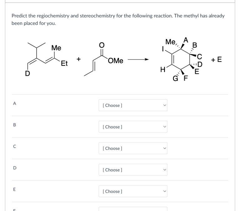 Solved Predict the regiochemistry and stereochemistry for | Chegg.com