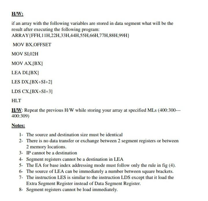 Solved (Subject: 8086 Microprocessor ) Hello dear, I now | Chegg.com