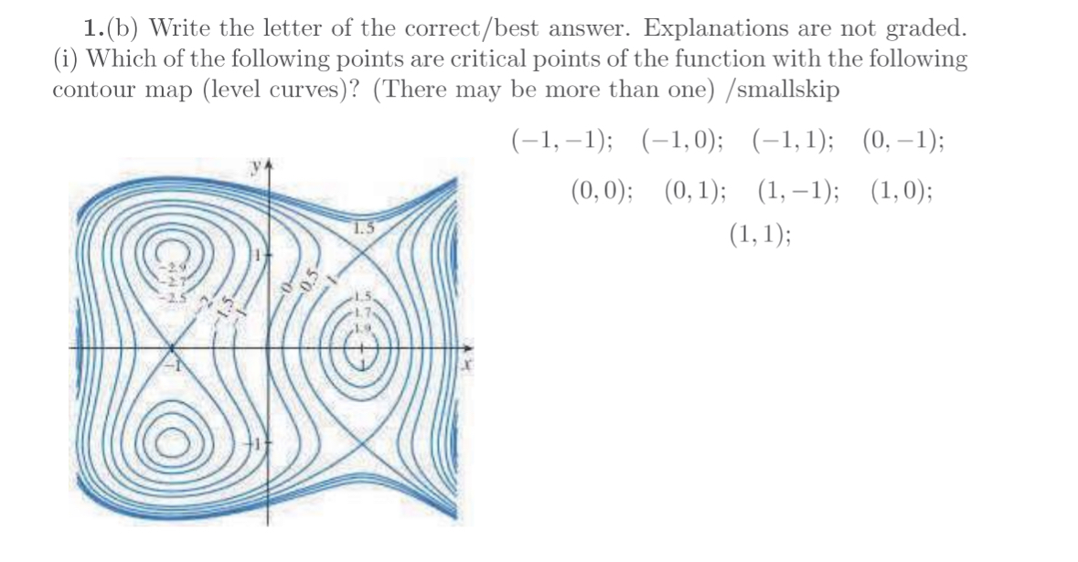 Solved 1.(b) Write the letter of the correct/best answer. | Chegg.com