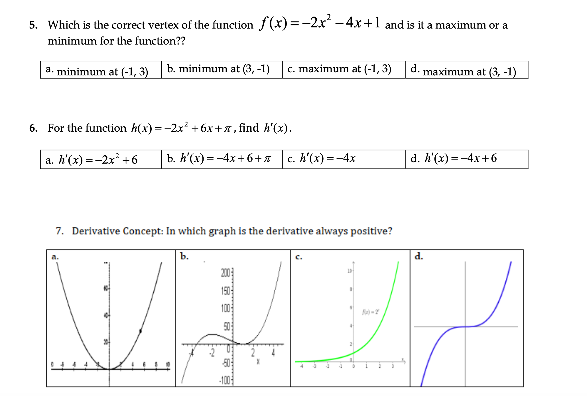 Solved Please answer all three questions. Please Show work. | Chegg.com