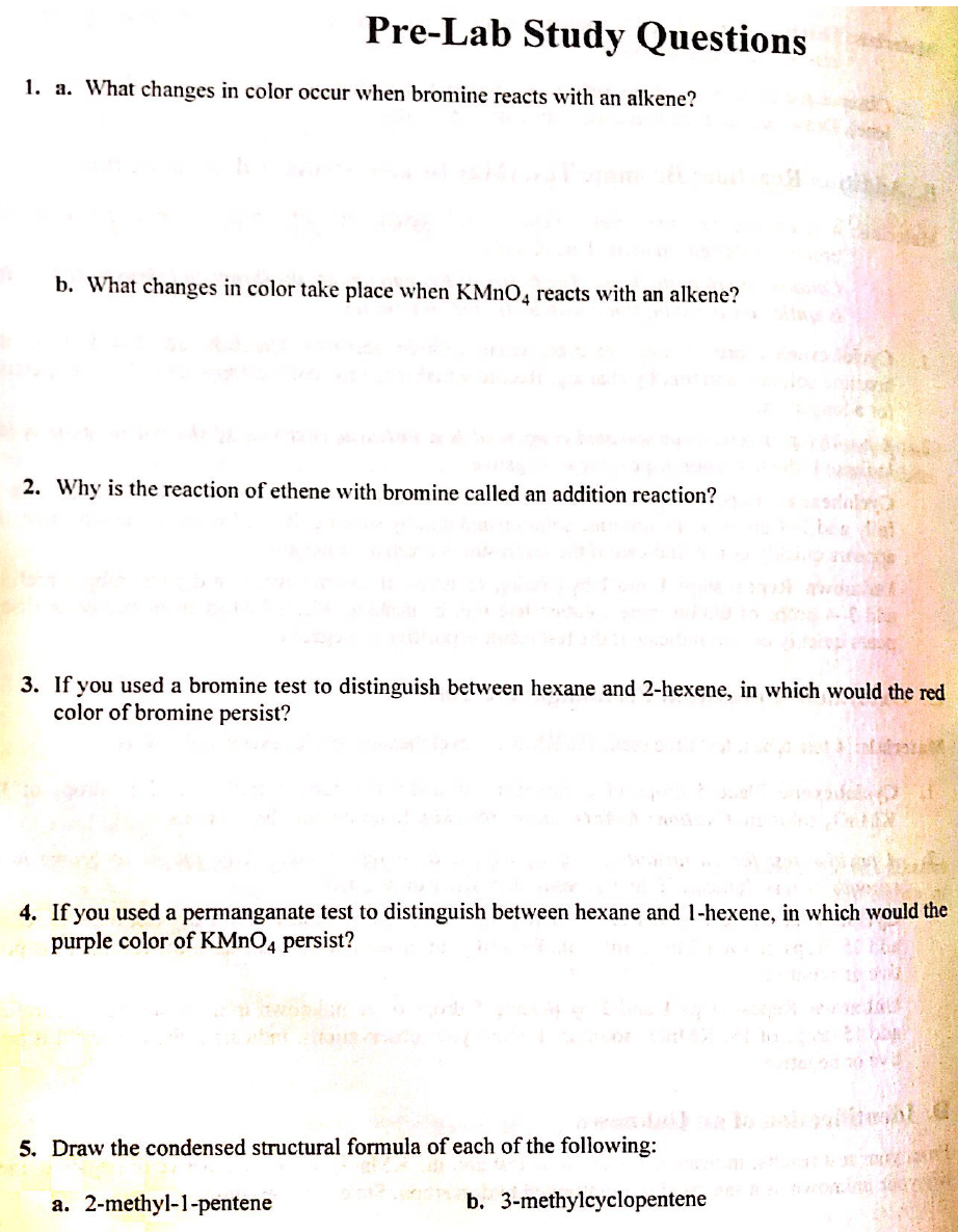 Solved Pre-Lab Study Questions 1. a. What changes in color | Chegg.com
