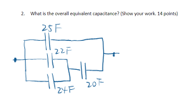 Solved What is the overall equivalent capacitance? (Show | Chegg.com