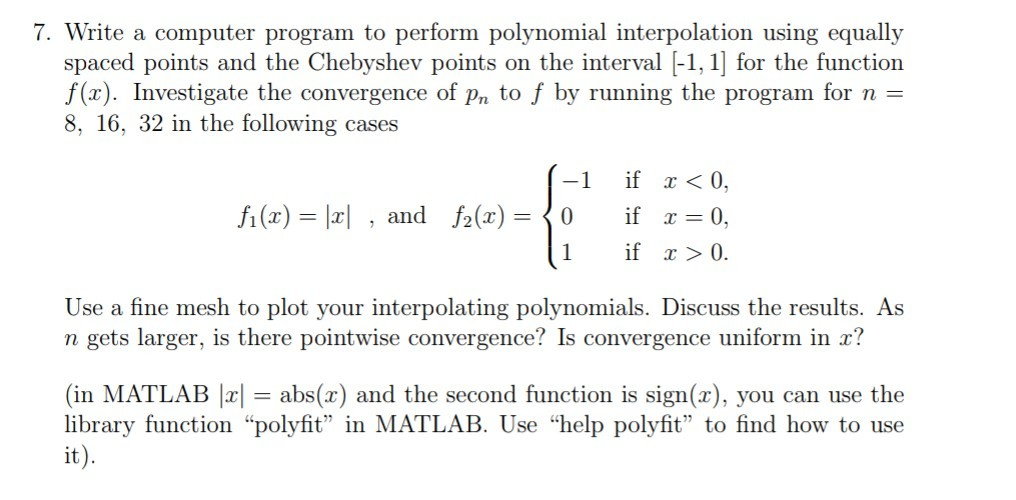 Solved 7. Write a computer program to perform polynomial | Chegg.com